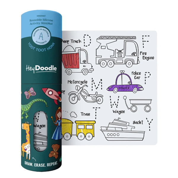 Mini Colouring and Doodle Mat Toot Toot - Monkey Kids